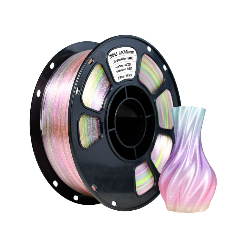 IBOSS 3D Printing PLA+ Filament Glitter Rainbow 1000g Diameter 1.75mm ...