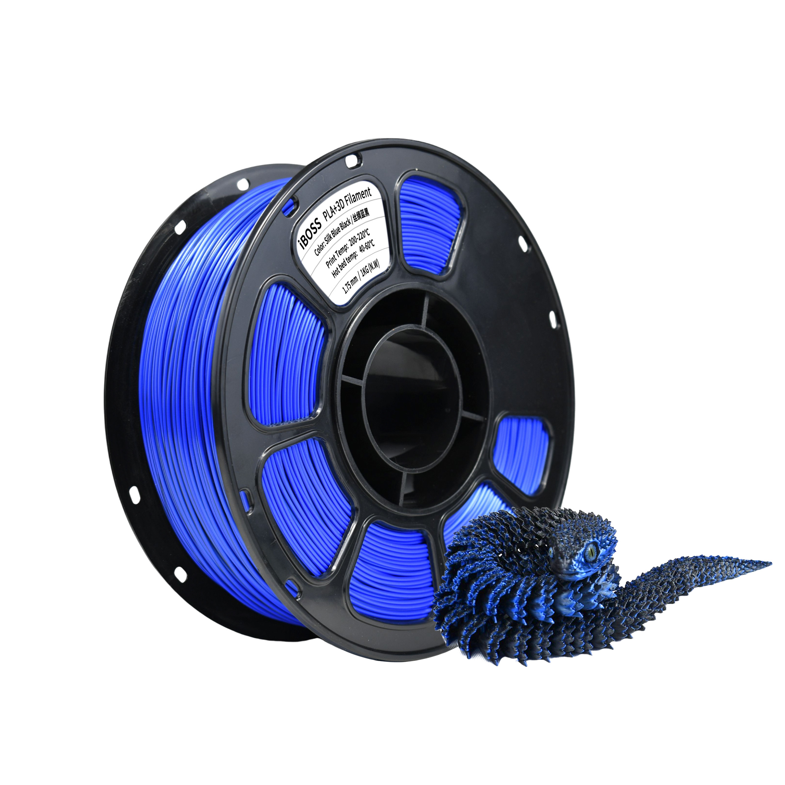 3D Printer Filament Silk Dual Color Blue Black PLA+ 1.75mm Toughness ...